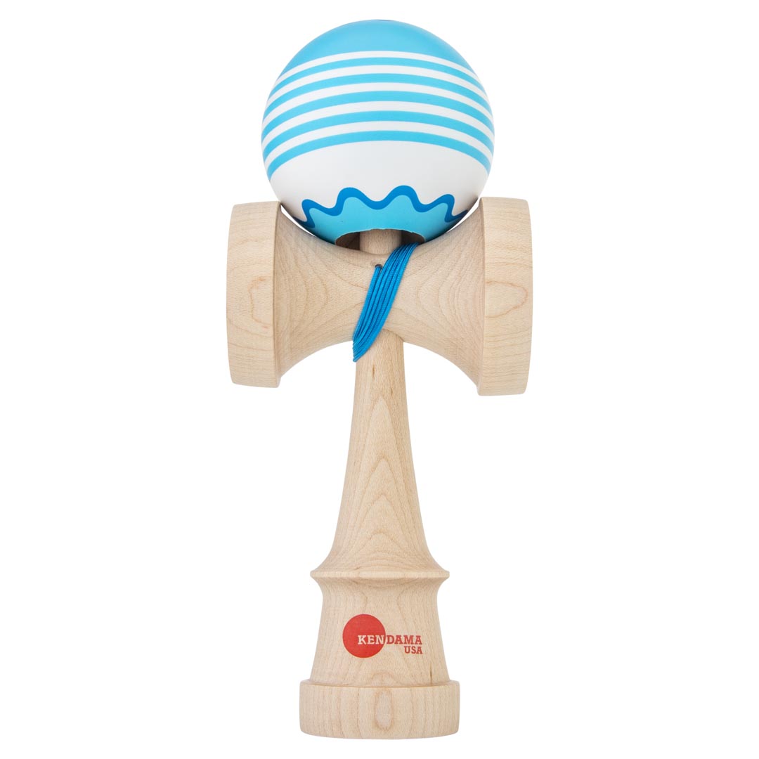Kendama USA - Kaizen Fish Cake - Luna Shape - Silk - Blue & White