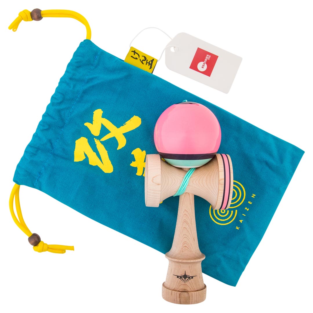 Kaizen Kendama - Jet Shape - Flamingo v2 | Pink Blue – Kendama USA