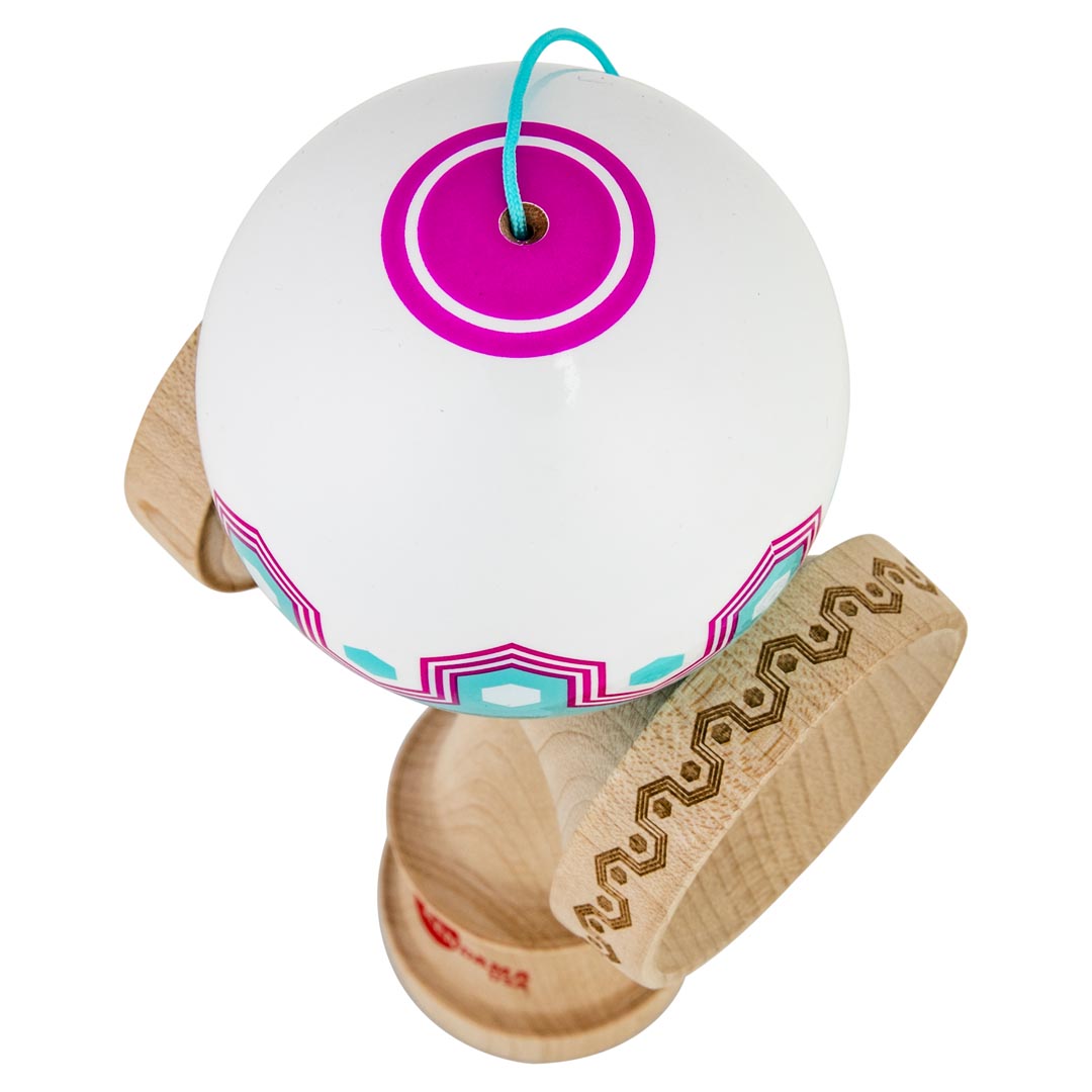 Kaizen Origami - Jet Shape - Superstick - White & Light Blue – Kendama USA
