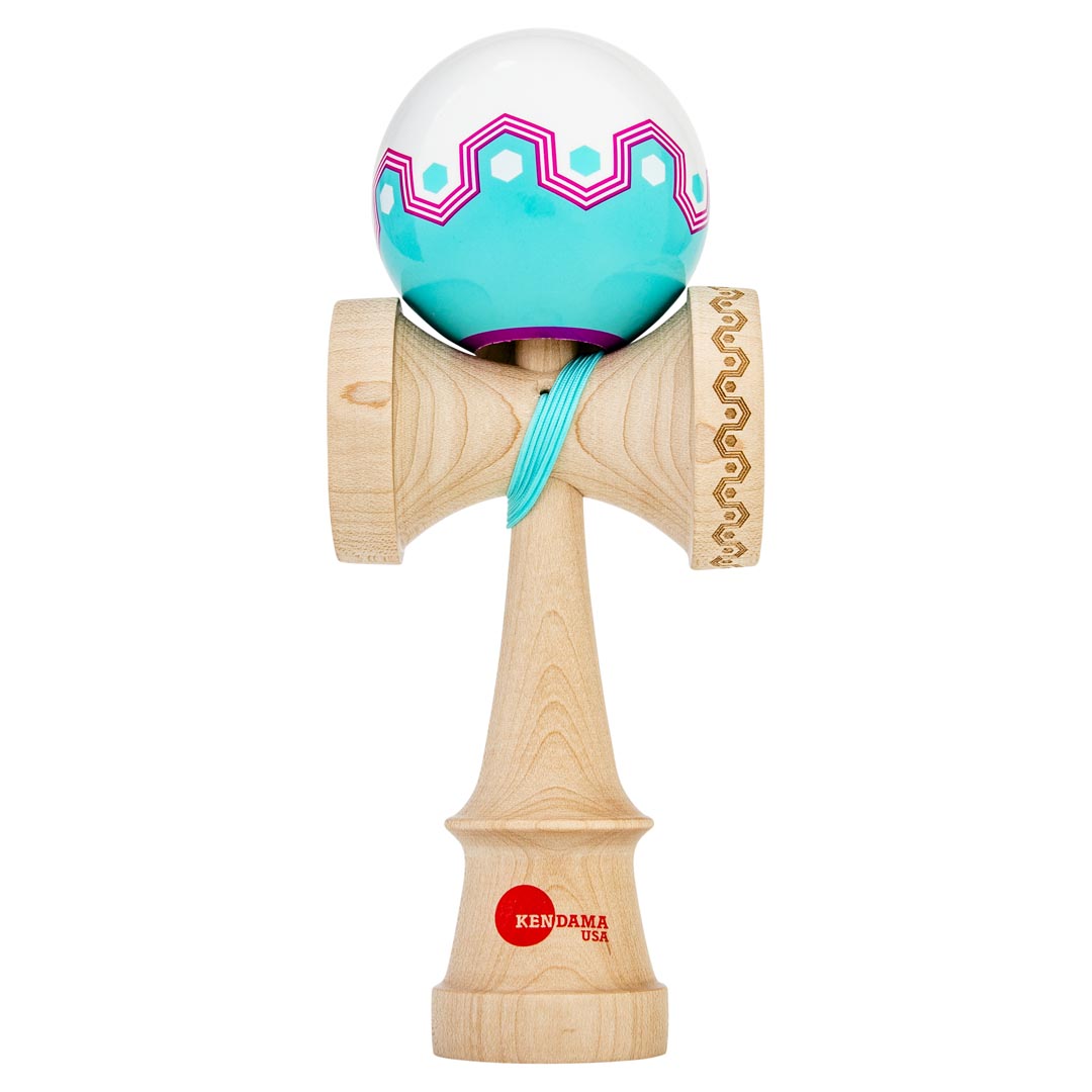 Kaizen Origami - Jet Shape - Superstick - White & Light Blue – Kendama USA