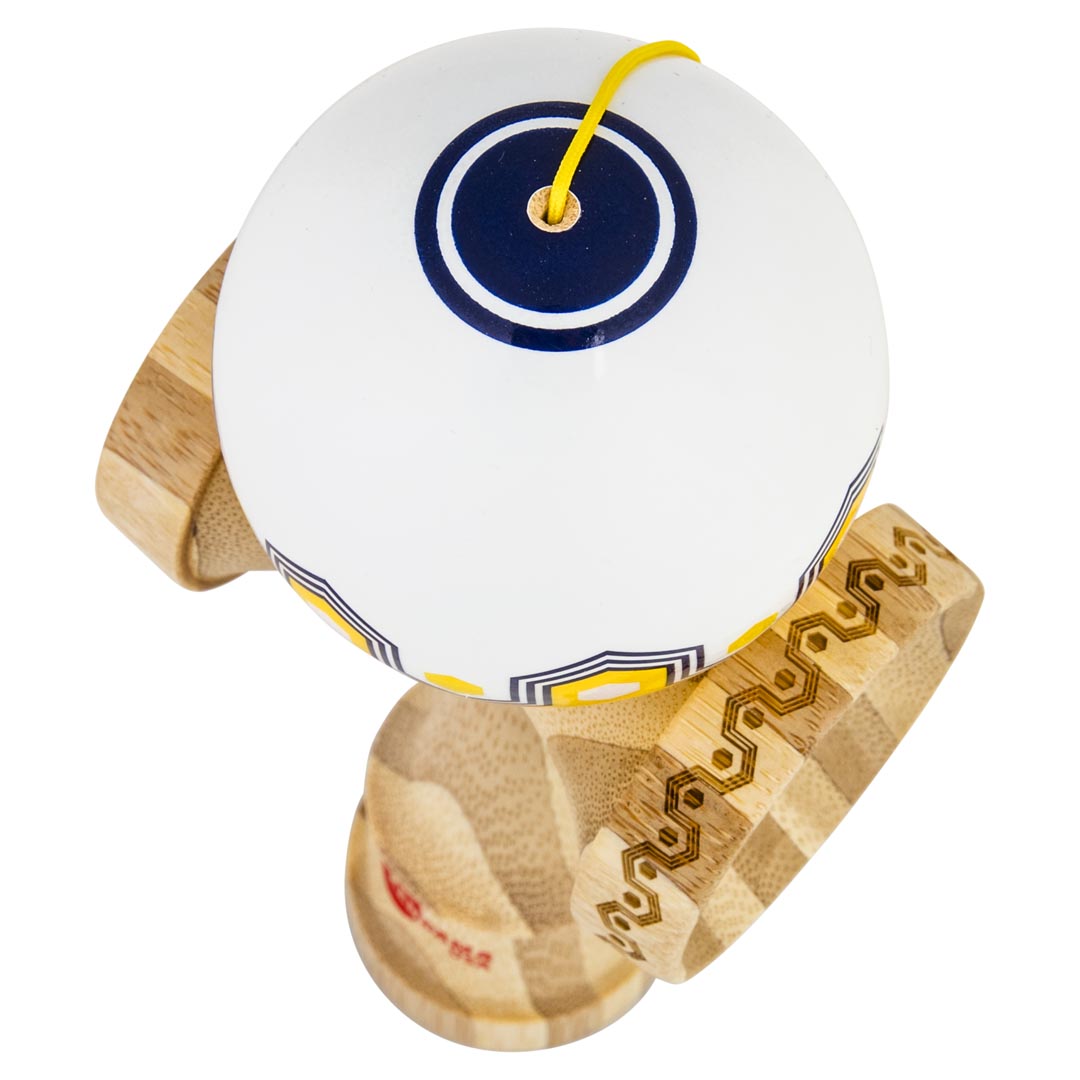 Kaizen Origami - Luna Shape - Superstick - White & Yellow – Kendama USA