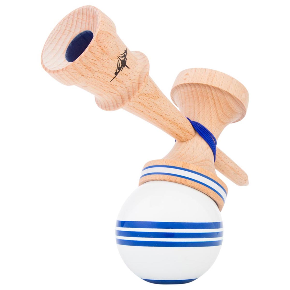 Kendama USA - Kaizen Triple Stripe - Jet Shape - White & Blue