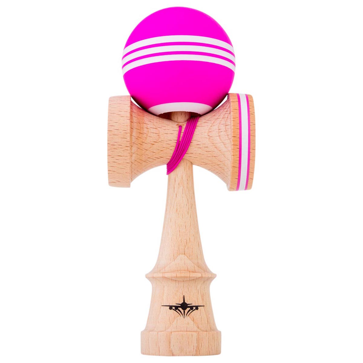Kendama USA Kaizen Triple Stripe - Jet Shape - Pink & White