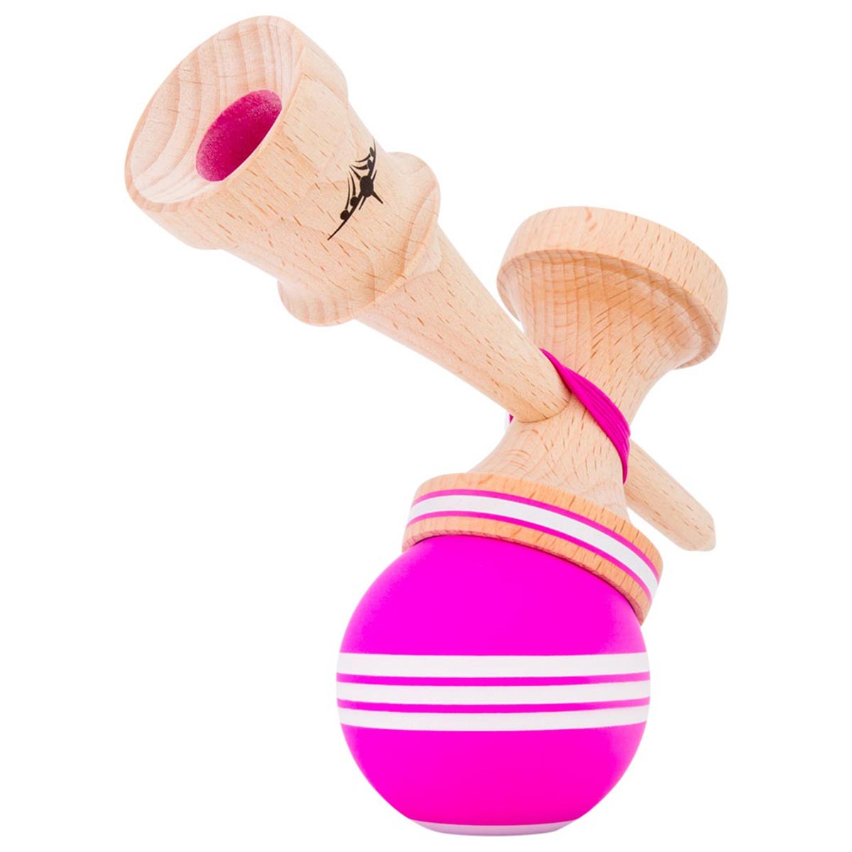 Kendama USA Kaizen Triple Stripe - Jet Shape - Pink & White